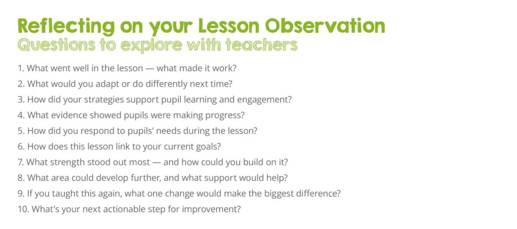 Getting the Most from Lesson Observations — Engaging in Effective ...