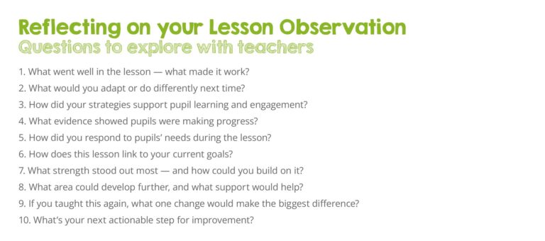 Getting the Most from Lesson Observations — Engaging in Effective ...